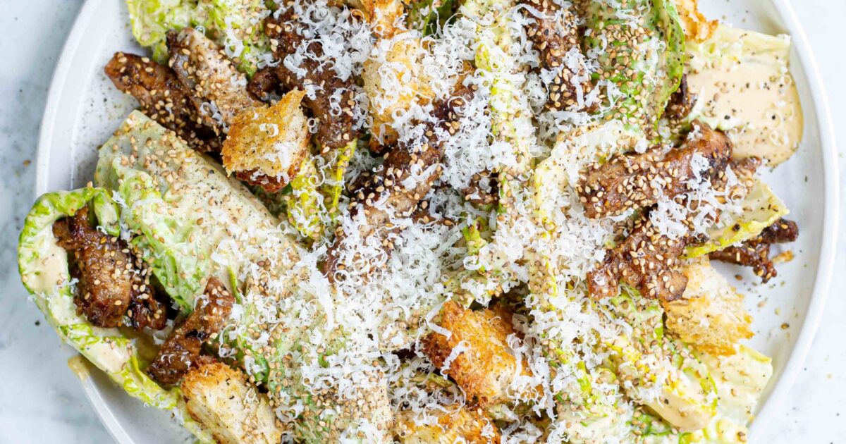 Sesame Miso Chicken Caesar Salad | Mob