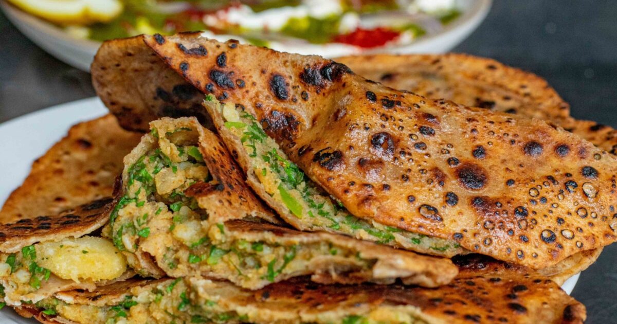 Potato & Cauliflower Stuffed Parathas | Mob