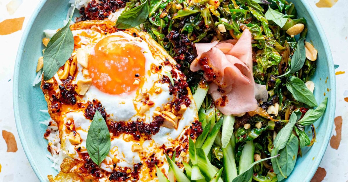 Crispy Chilli Greens Rice Bowl | Mob