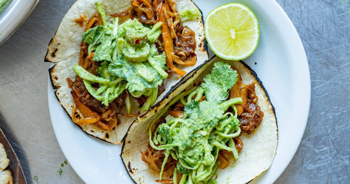 Chipotle Mushroom Tacos With Green Tahini Slaw | Mob