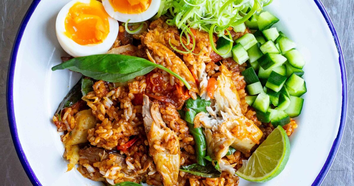 Red Curry Smoked Mackerel Fried Rice | Mob