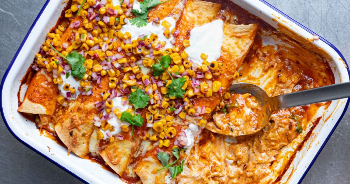 Chicken Enchiladas With Charred Corn Salsa | Mob