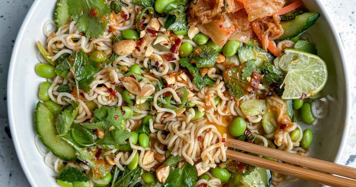 Peanut & Cucumber Ramen Noodle Salad | Mob