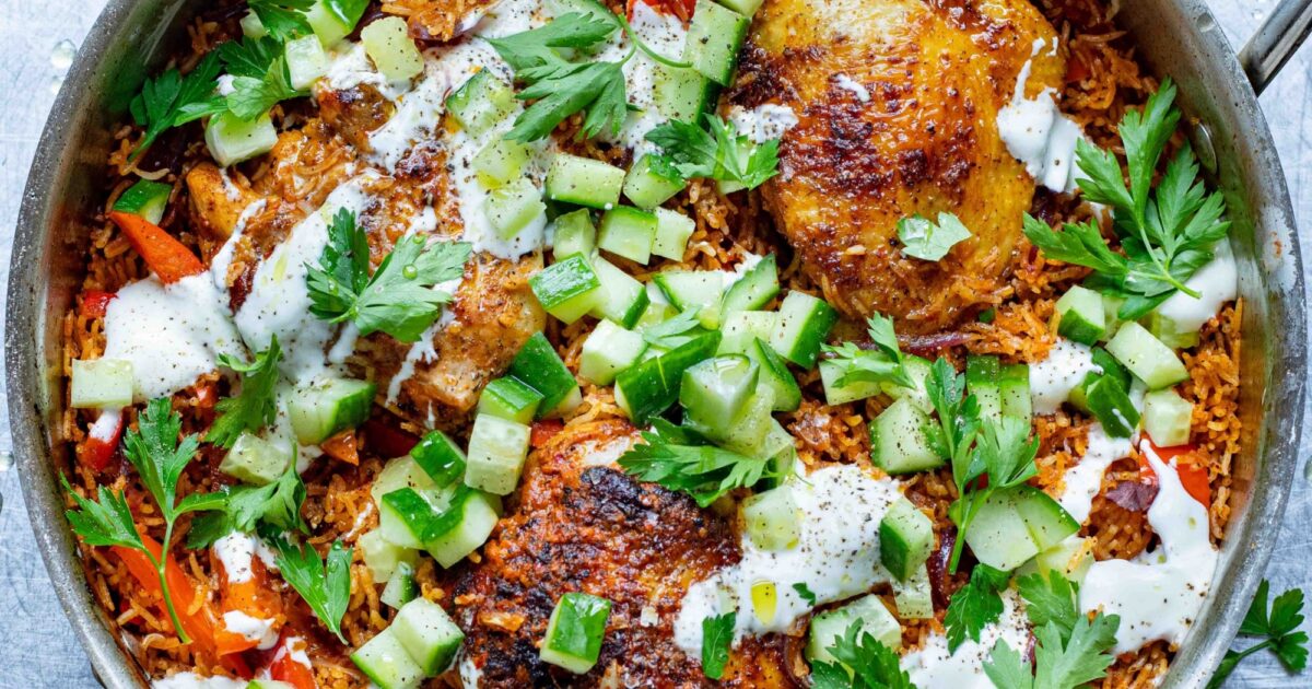 Harissa Chicken Thighs & Rice | Mob