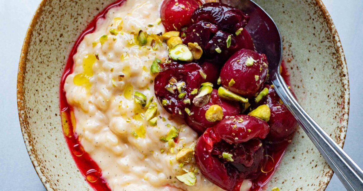 Chilled Cherry Rice Pudding | Mob