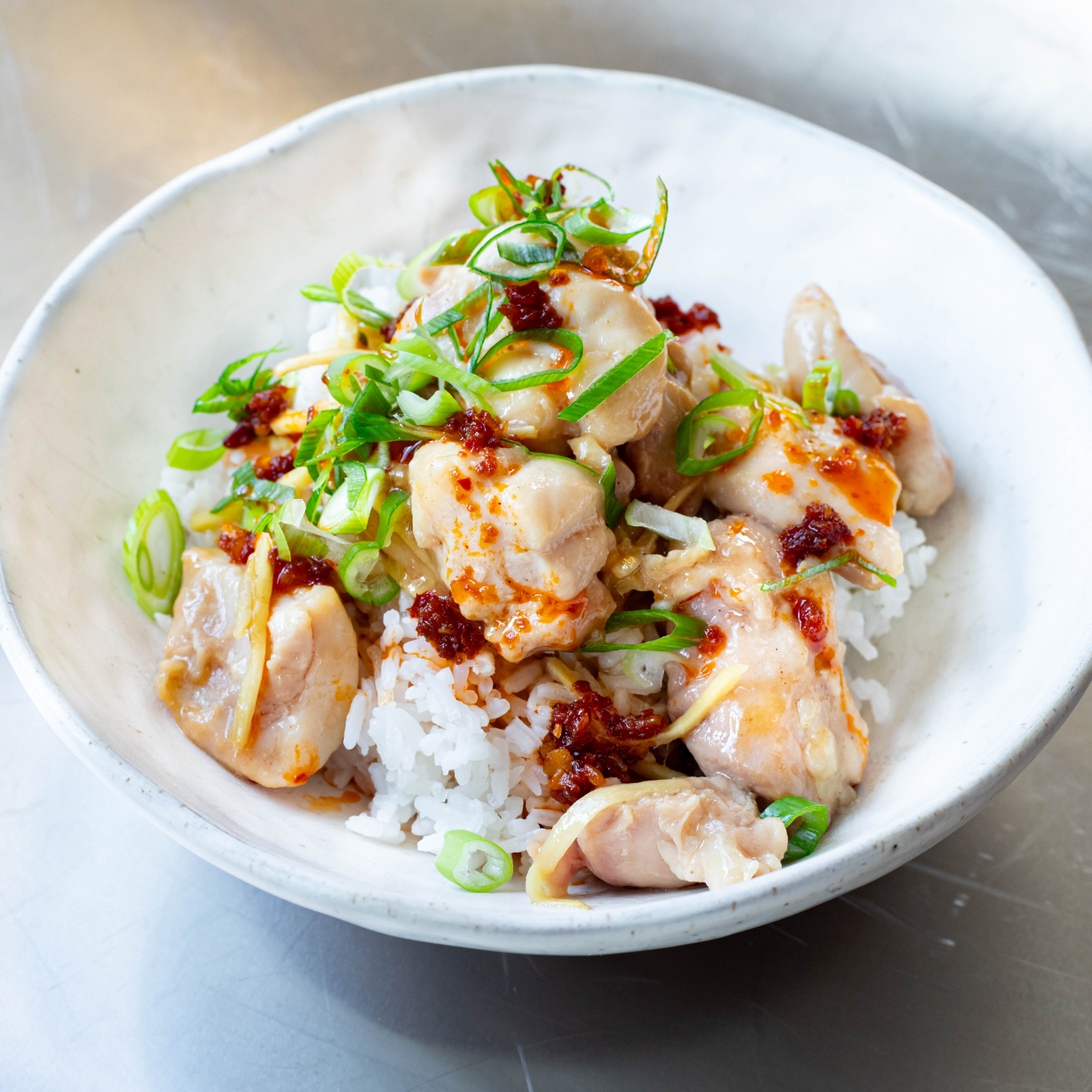 Chinese Steamed Chicken And Rice Hainanese Chicken Rice Recipe