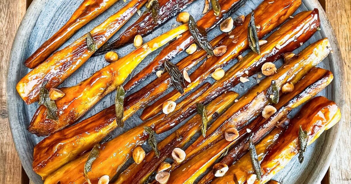 Caramelised Parsnips with Honey, Sage & Hazelnut Dust | Mob