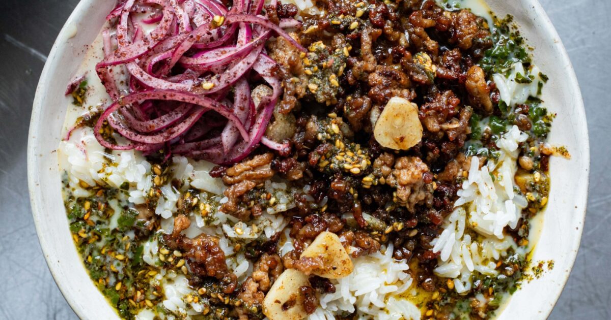 Crispy Lamb with Creamy Brothy Rice & Za'atar Recipe | Mob