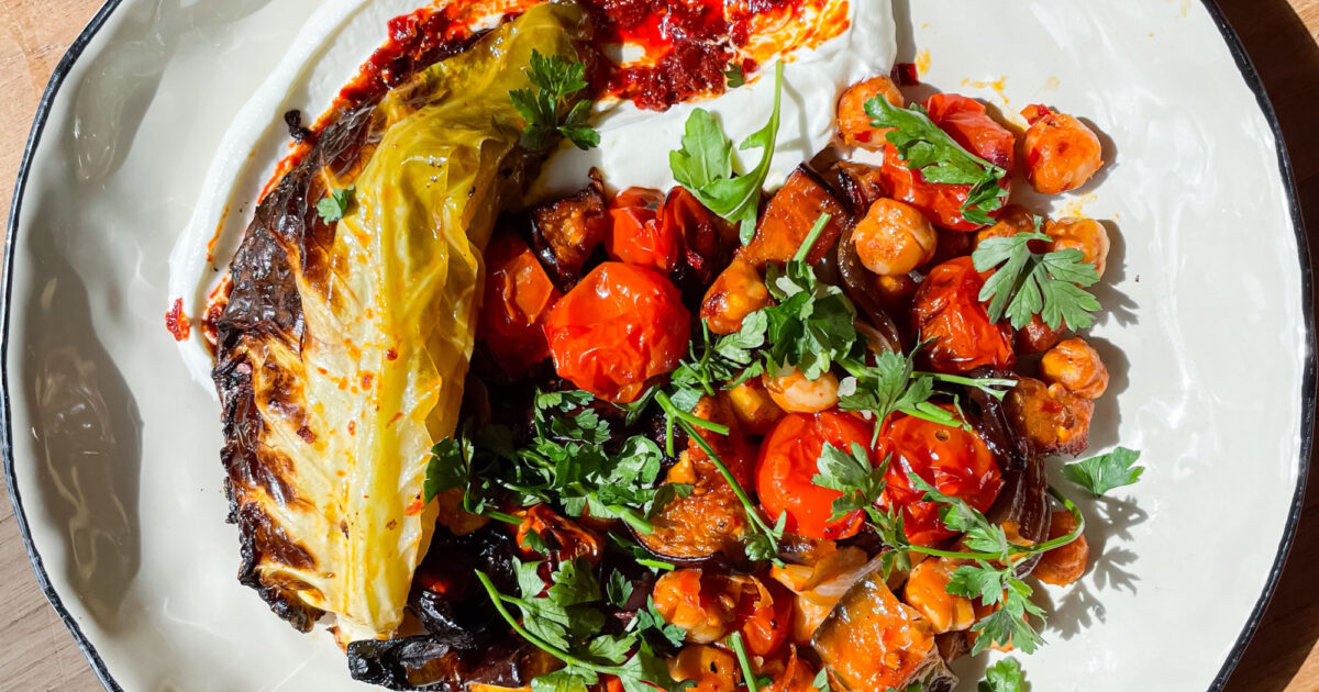 Harissa Vegetable Traybake Recipe | Mob