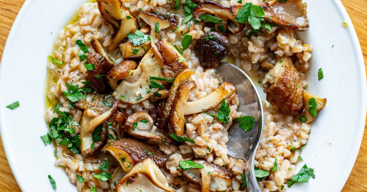 Mushroom & Spelt Risotto Recipe | Mob