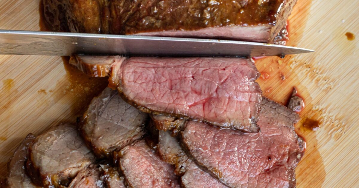 Treacle & Mustard Glazed Air Fryer Roast Beef Recipe | Mob