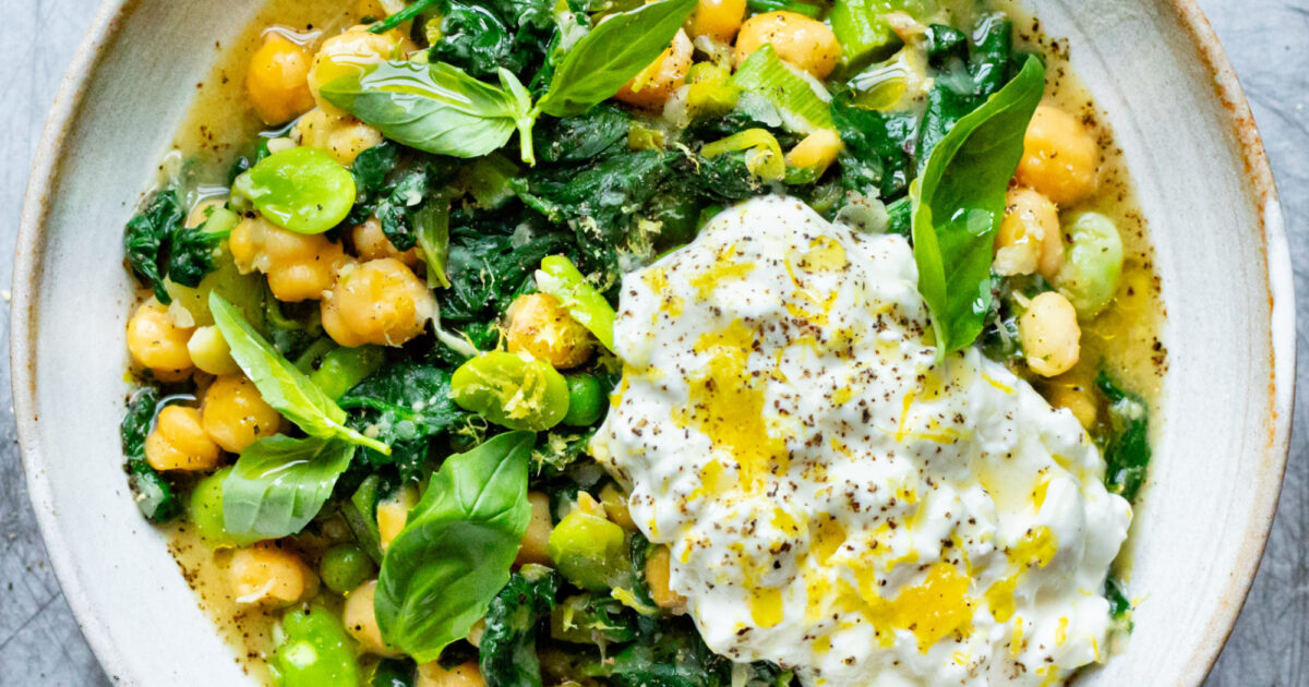 Leeky Basil Chickpeas | Mob