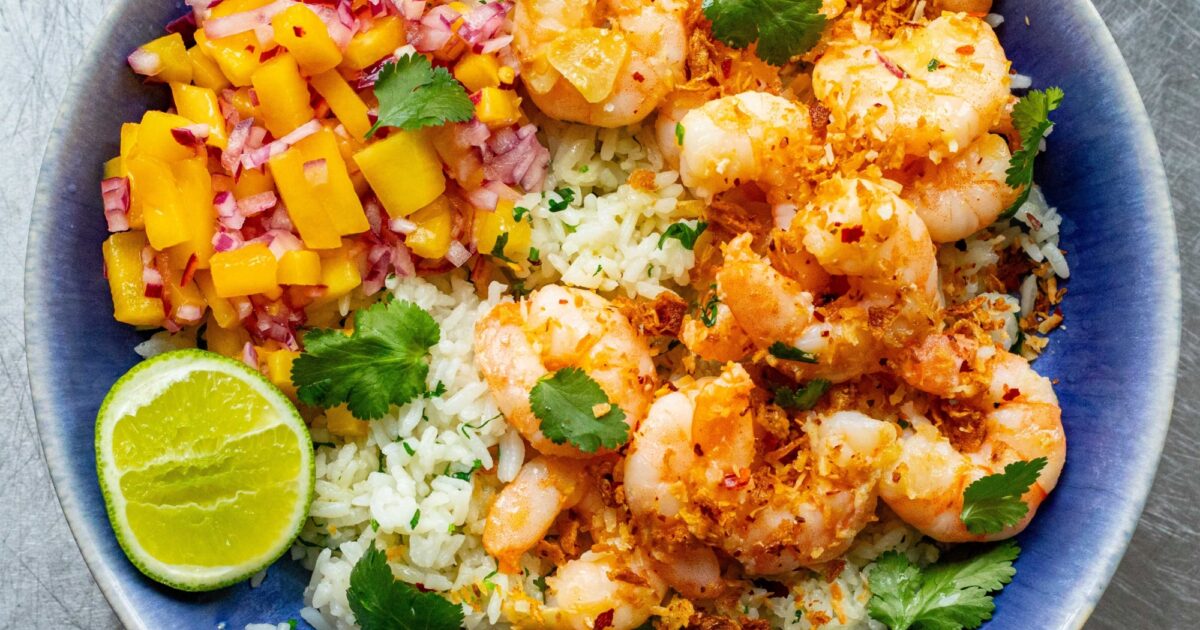 Prawn & Mango Coconut Bowl | Mob