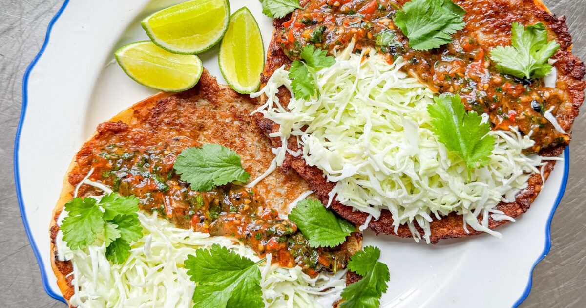 Smashed Chicken Tacos With Salsa Rossa | Mob
