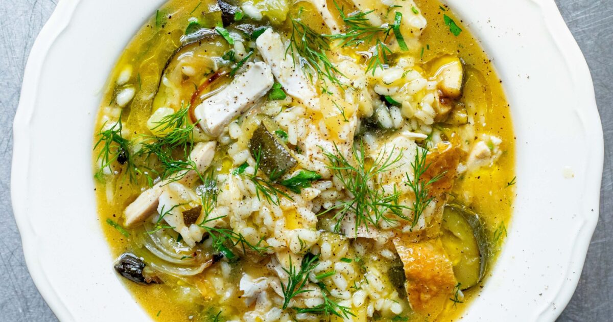 Herby Chicken & Courgette With Brothy Rice | Mob