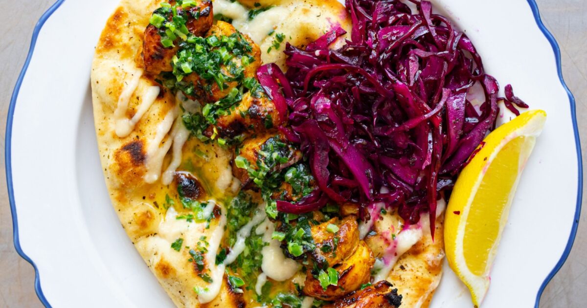 Chicken Shawarma Kebabs with Green Chilli Butter | Mob