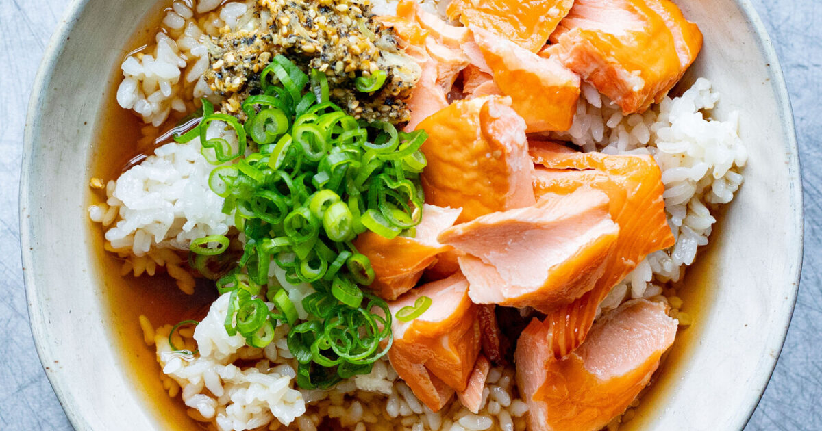 Miso Salmon & Green Tea with Rice | Mob