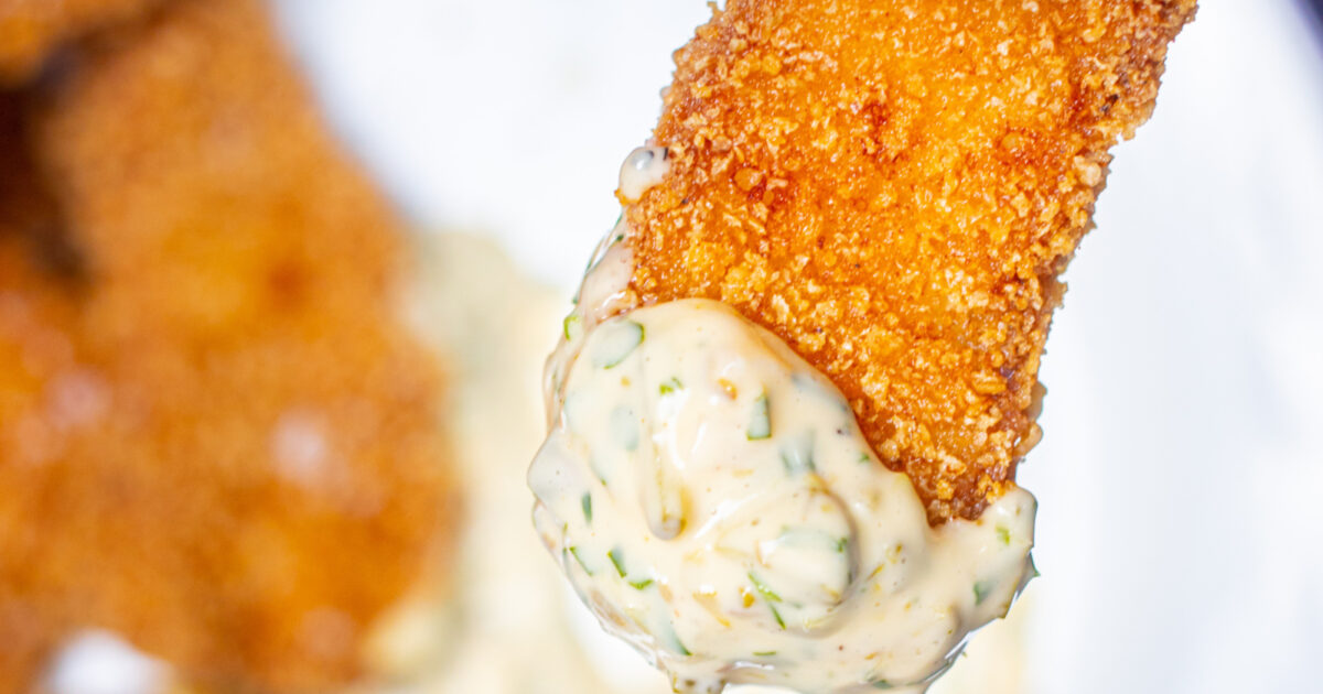 Cod Goujons with Homemade Tartare and Burnt Lemon | Mob